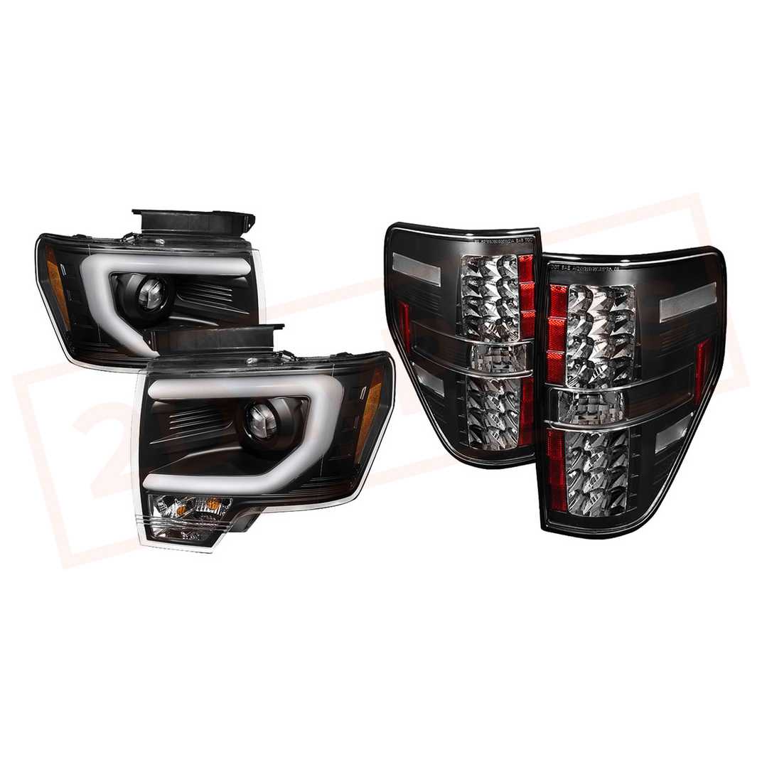Spyder Projector Headlights &LED Tail Lights for Ford F150 2013-2014 ...