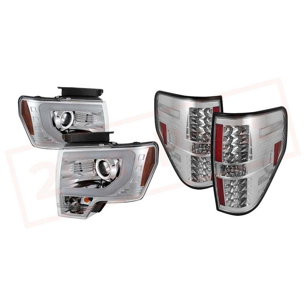 Spyder Projector Headlights & LED Tail Lights for Ford F150 2013-2014 ...